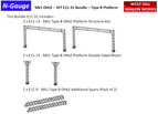 E11-31 - N Gauge Mk1 OHLE Type B Platform Structure Bundle Pack (Doubl ...